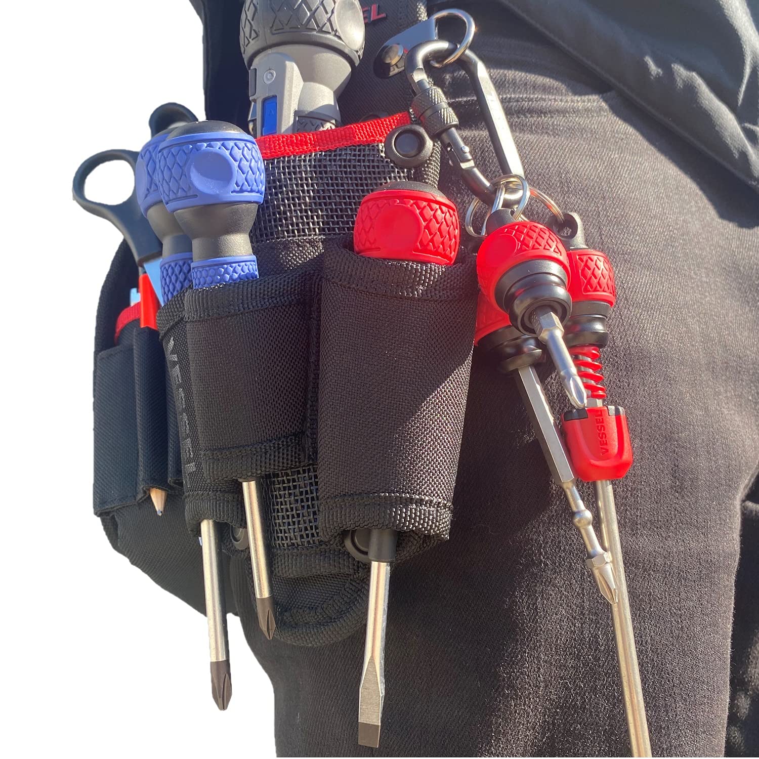 VESSEL Ball Grip Carrying Bit Holder (Red) QB22RU (1)