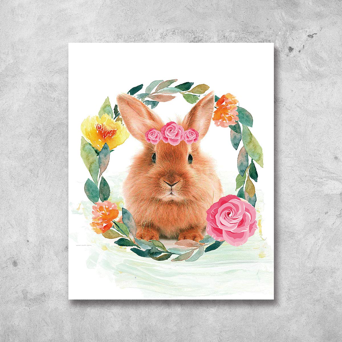 Spring, Easter bunny theme Art Prints Home Studio Office Décor. Gift for Kids Girl Sister mom Women 8 X10 ,set of 4– UNFRAMED