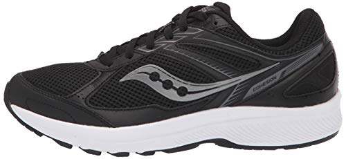 Saucony Men's Cohesion 14 Road Running Shoe, Black/White, 12