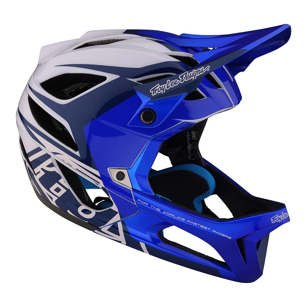 Troy Lee Designs Stage Valence Full Face Bicycle Helmet for Max Ventilation Lightweight MIPS EPP EPS Racing Downhill DH BMX MTB - Adult Men Women (Blue, XS/SM)