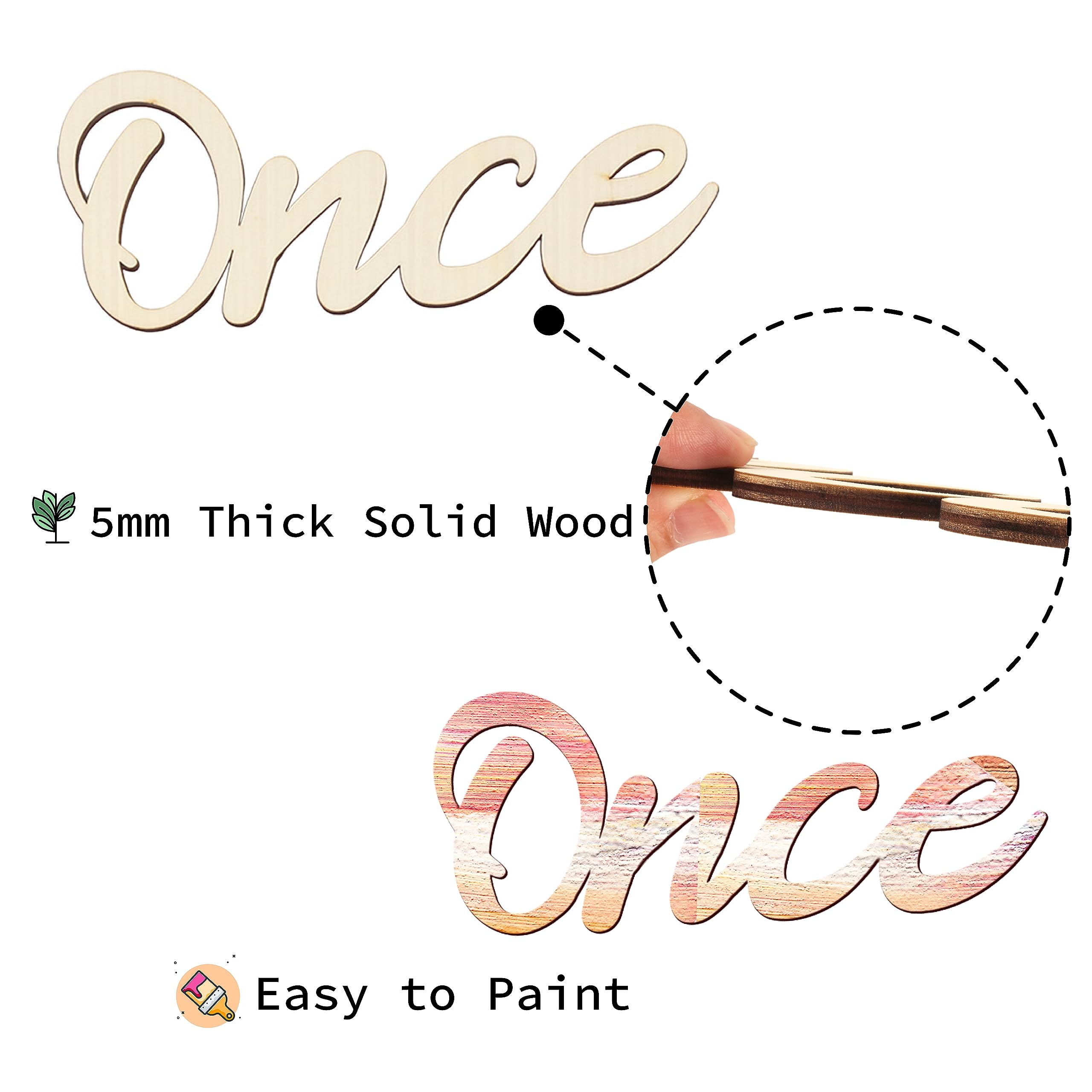 Once Upon a Time Sign Nursery Decor Once Upon a Time Wood Sign Wall Decor for Reading Corner Kids Room Family Bookshelf Home Décor Birthday Present DIY Decoration