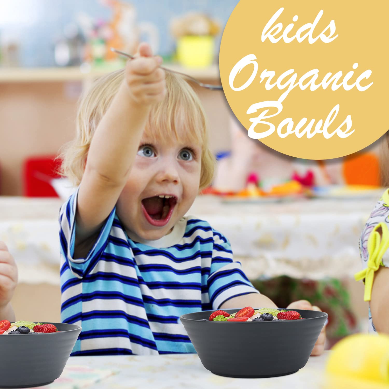 Wrova Wheat Straw Bowl Sets,6 PCS Unbreakable Cereal Bowl 50 OZ,Microwave and Dishwasher Safe Bowls,Super Big Bowl Sets BPA Free Eco Friendly Bowl for Serving Cereal,Oatmeal and Salad (Classic Series)
