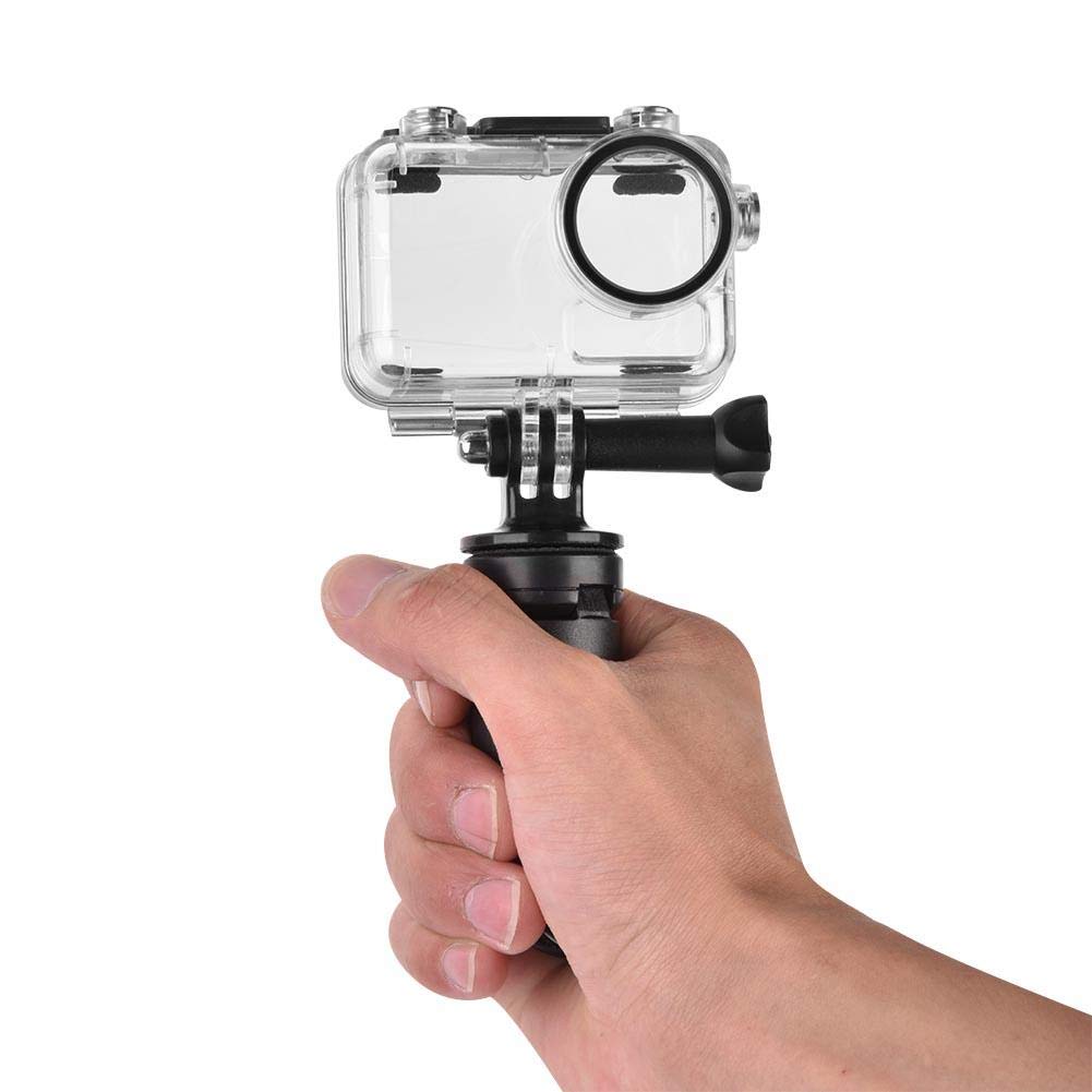 OSMO Waterproof Case, Adjustable Portable Mini Desktop Tripod & Round Waterproof Shell Housing Case for OSMO Action