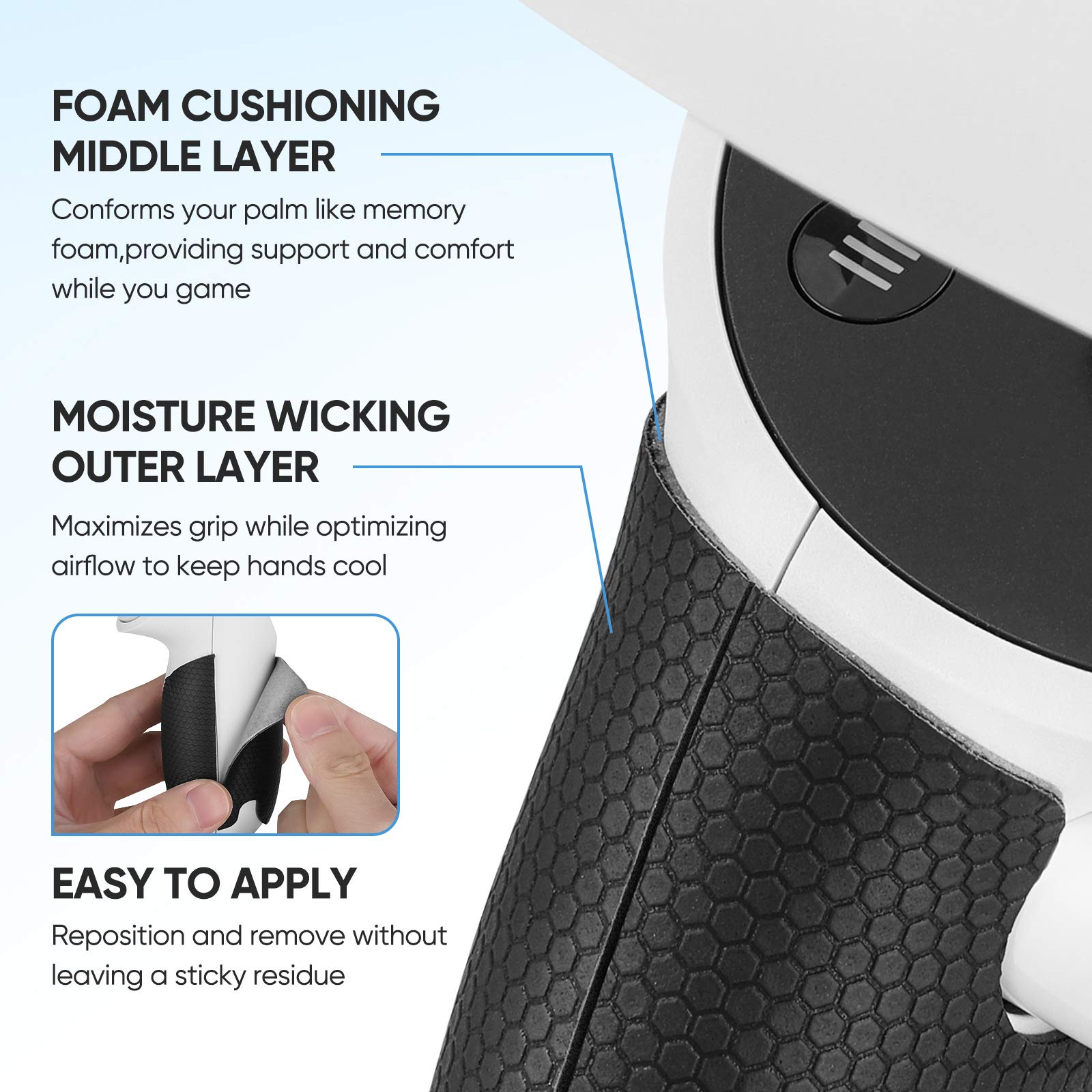 SARLAR Oculus Quest 2 Touch Controller Silicone Grips Cover Skin, with Thumb Grip Caps Protective Accessories Anti-Slip Dust Proof