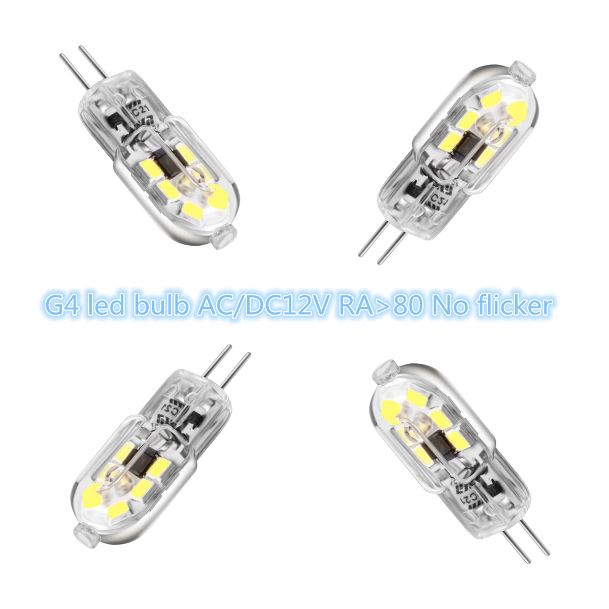 ππ«π’π¨π¦π§π² G4 LED Bulb 12V G4 Bi Pin Bulb 2W Equivalent to Halogen lamp 20W, 6000K White Light, Non-dimmable, Suitable for Landscape Bulbs 10-Pack