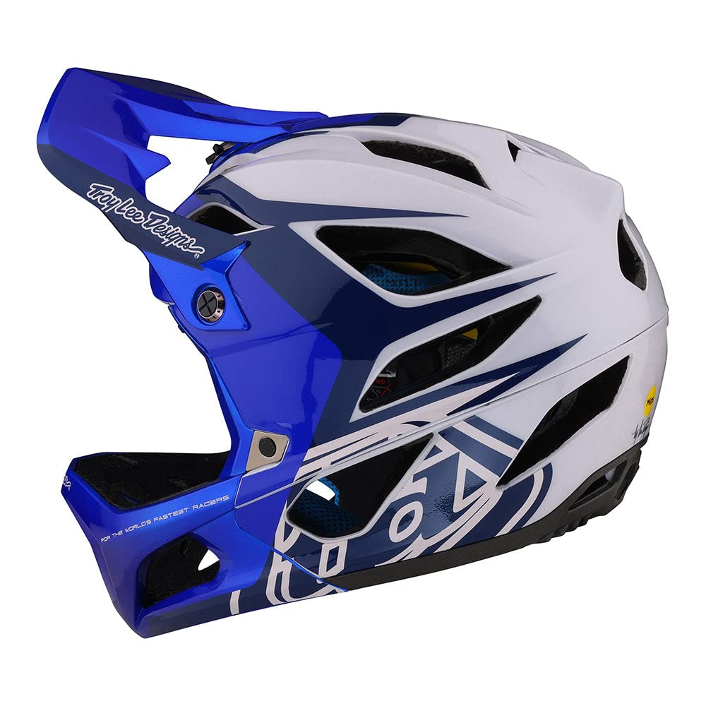 Troy Lee Designs Stage Valence Full Face Bicycle Helmet for Max Ventilation Lightweight MIPS EPP EPS Racing Downhill DH BMX MTB - Adult Men Women (Blue, XL/XXL)