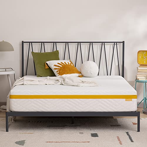 Simmons - Gel Memory Foam Mattress - 10 Inch, Full Size, Medium Feel, Motion Isolating, Moisture Wicking Cover, CertiPur-US Certified, 100-Night Trial
