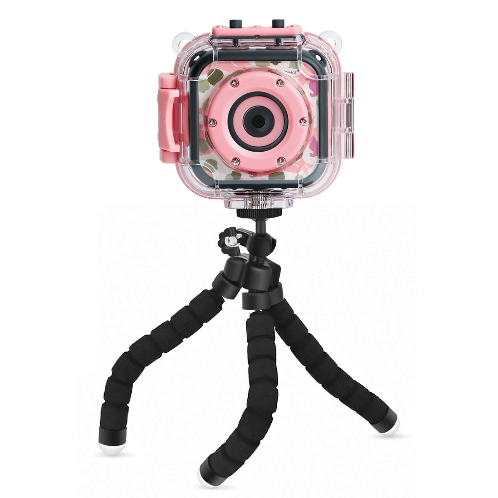 PROGRACE Mini Tripod Flexible Tripod for PROGRACE Kids Waterproof Camera Action Camera Lightweight Tripod Grip Stability