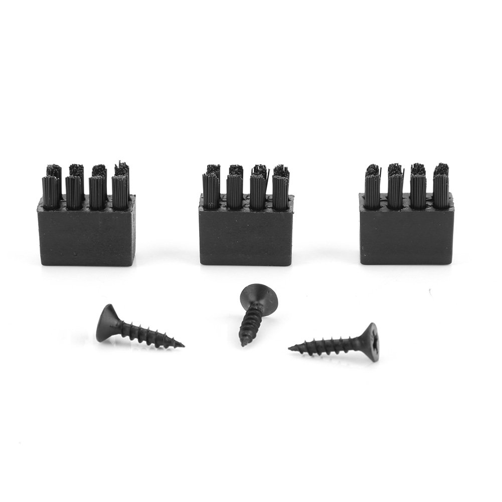 ROBTLE 3Pcs Arrow Rest Replacement, Plastic Brushes with 3pcs Screws Black Archery Bow Brush for Hostage Arrow Rest Archery Bow, 0.66 inch x 0.59 inch x 0.27 inch