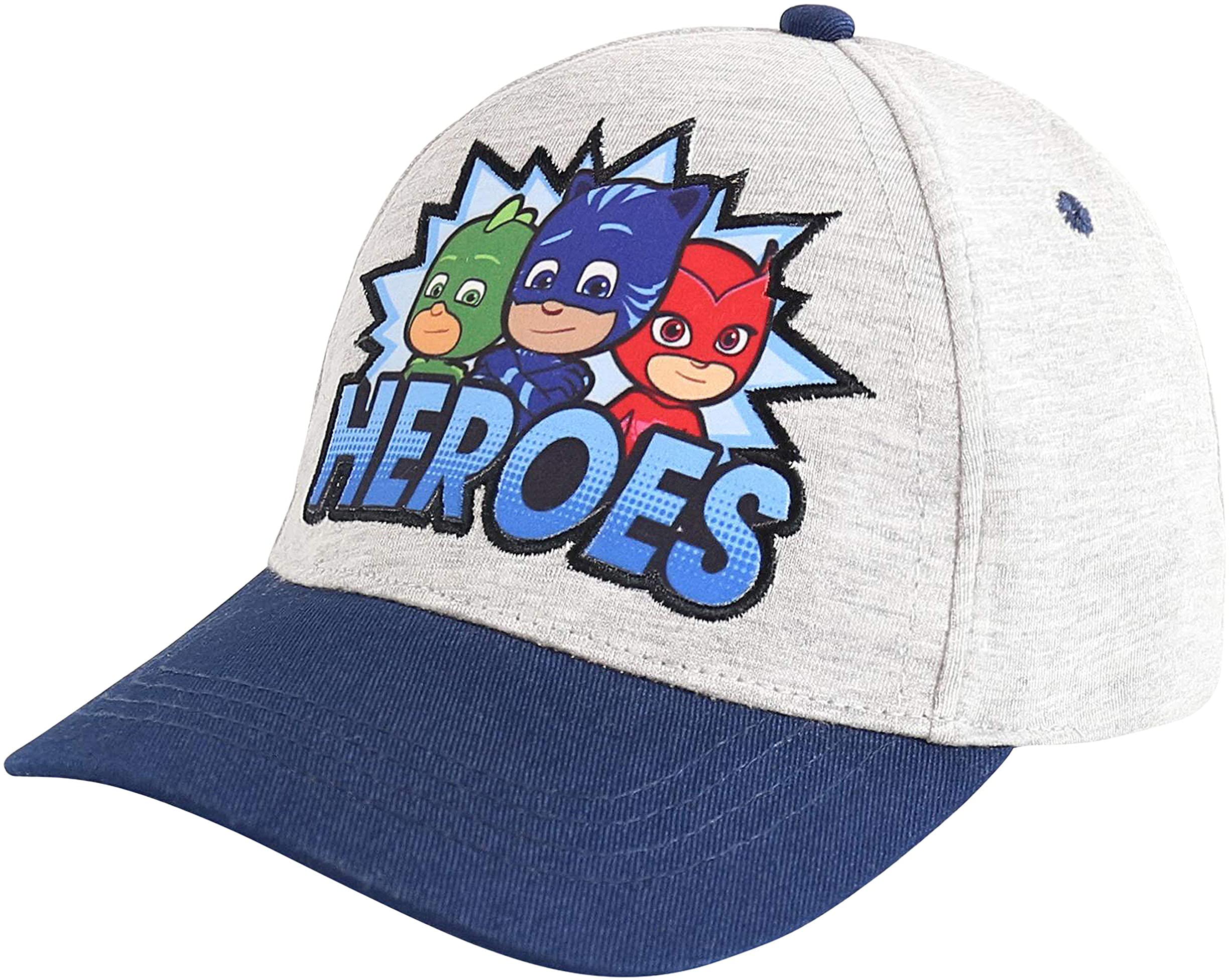 PJ Masks boys Toddler Hat for Boy’s Ages 2-7, Pj Masks Kids Baseball Cap, Gray, 4-7 Years US