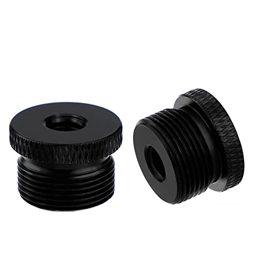 SAVITA 2pcs Mic Foot Adapter Screw Thread Adapter 1/4 Female to 5/8 Male Tripod Screw Adapter for Camera Monitor Microphone Stand