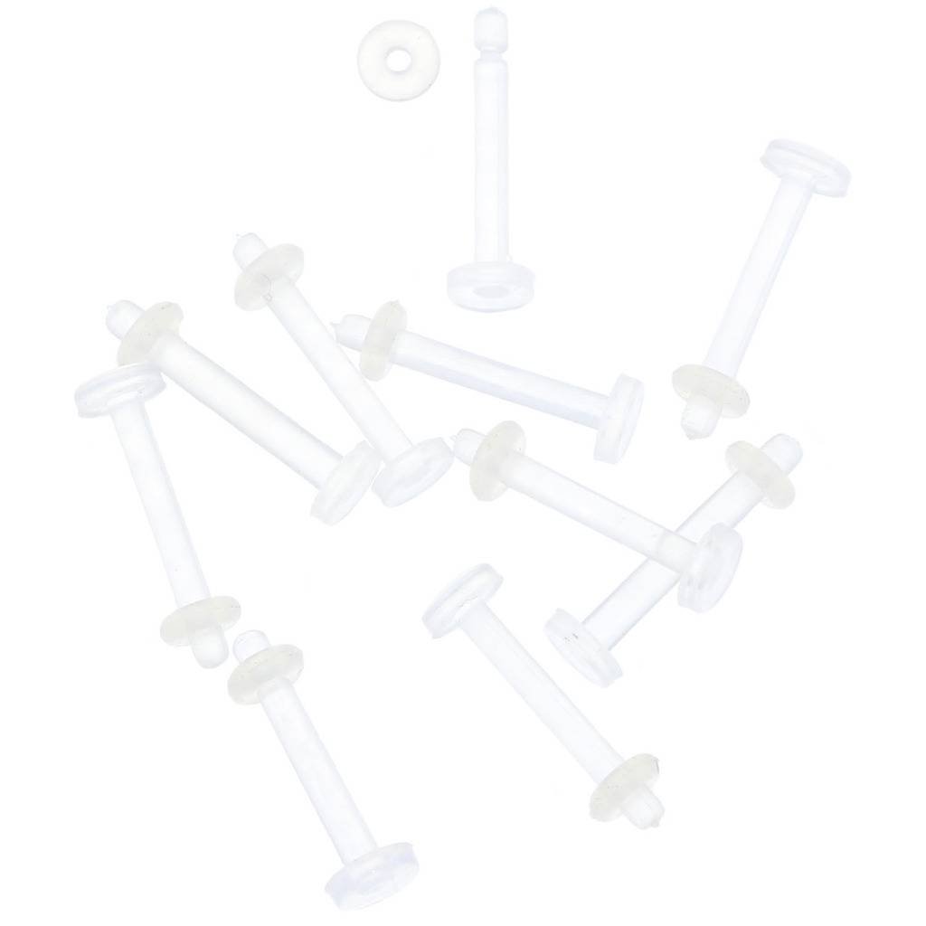 Oasis Plus 10pcs 14G Clear Flexible Bioplast Retainer Lip Studs Monroe Labret Belly Rings Snake Bites Eyes Piercing