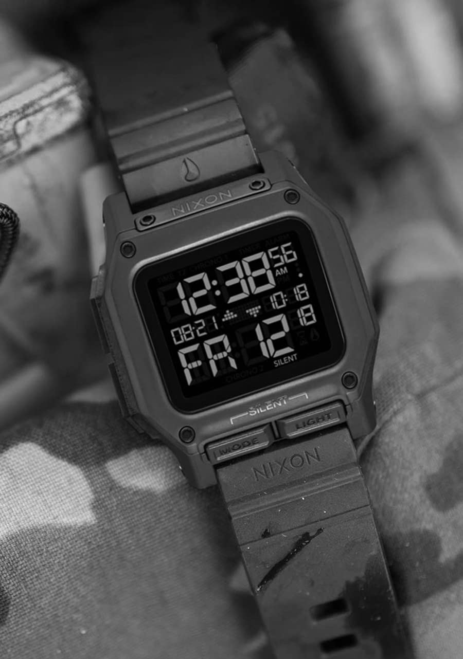 NIXON Regulus A1180 - Multicam - 100m Water Resistant Men's Digital Sport Watch (46mm Watch Face, 29mm-24mm Pu/Rubber/Silicone Band)