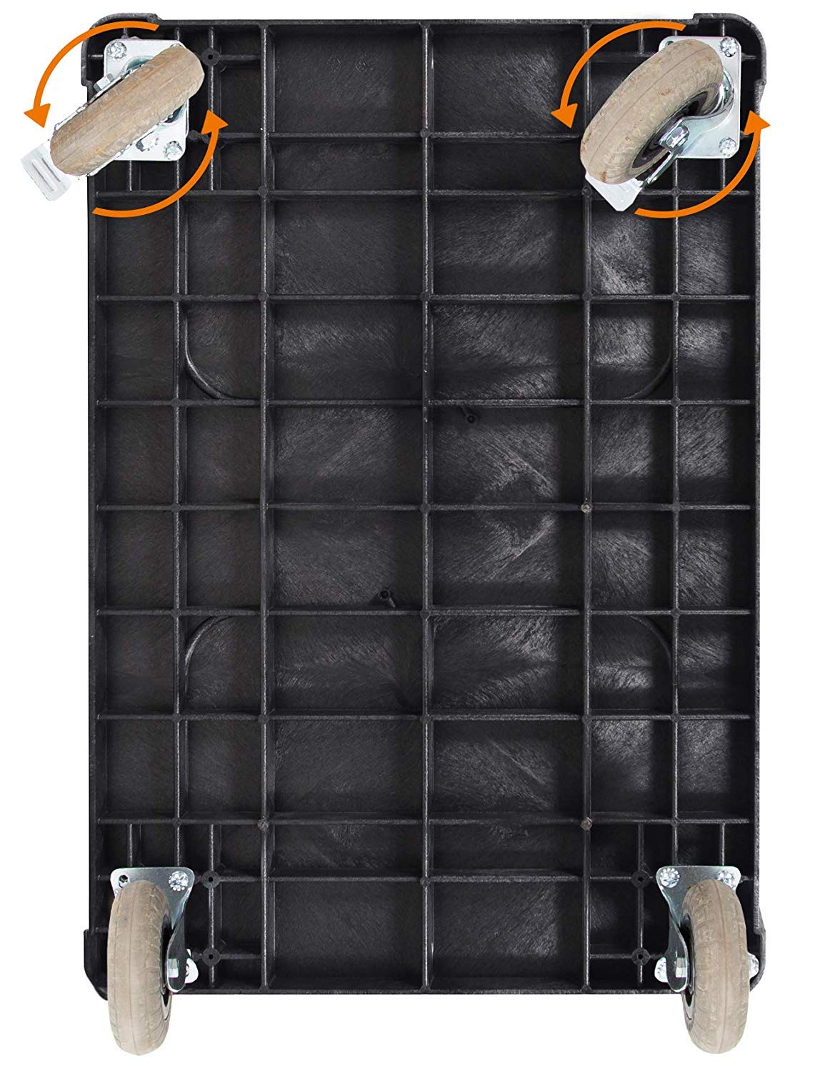 Stand Steady Original Tubstr XL Outdoor Cart with Heavy Duty Wheels - Two Shelf Utility Cart Supports up to 500 lbs, Tub Carts with Deep Shelves and Shock Absorbent Wheels (Black, 45.5in x 24.5in)