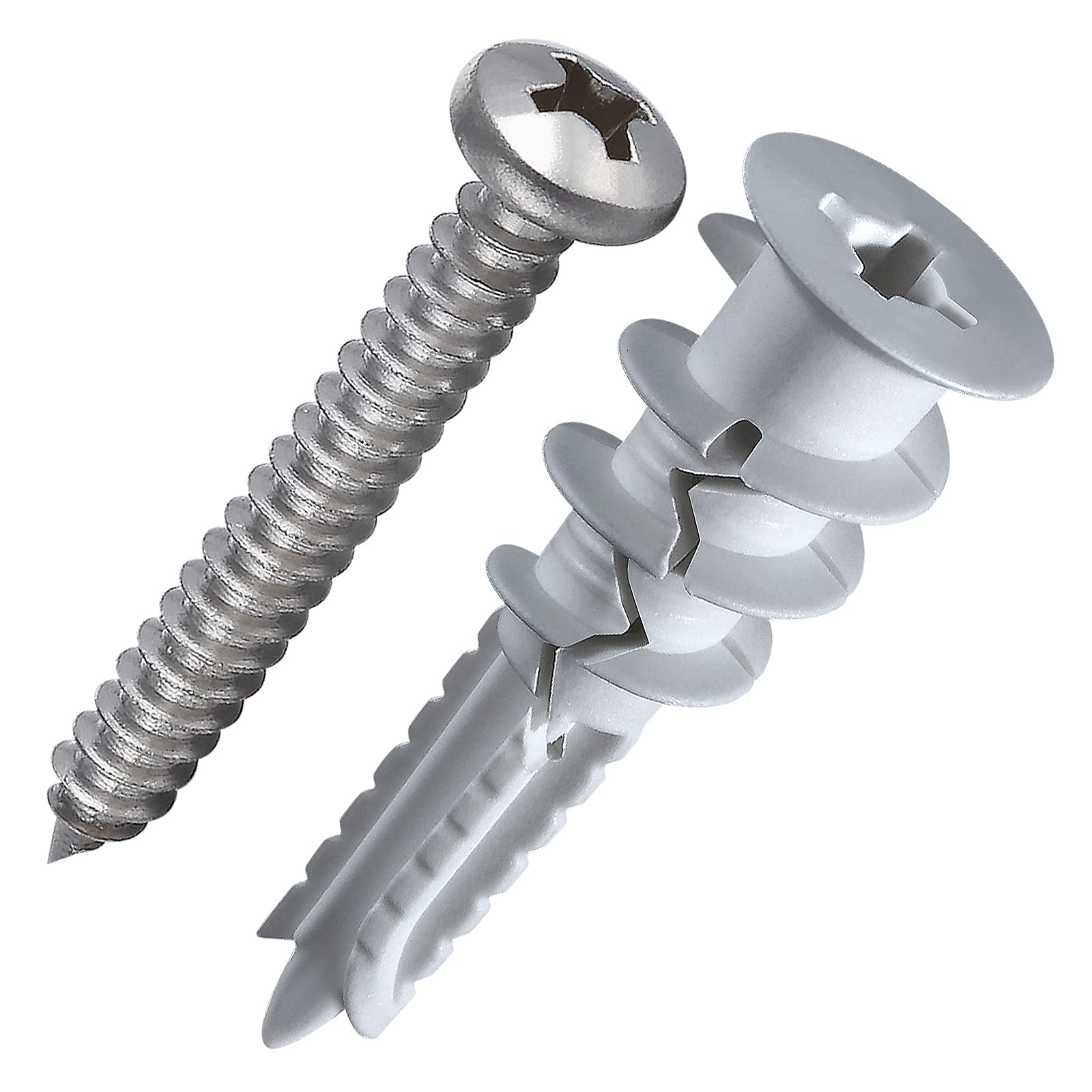 WensiLon Wall Anchors and Screws for Drywall - with 25 anchors and 25#8 stainless steel screws