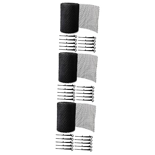 NOLITOY 3 Sets Anti-Falling Net Filters Kn Filter Fence Mesh Netting Gutter Brush Net Cover Leaves Gutter Cover Fence Gutter Guard Roof Mesh Strainer Plastic Gutter Guard Leaf 15c Bird Net
