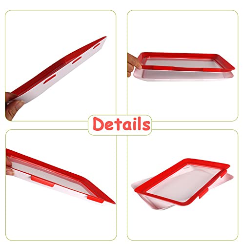 Vacuum Food Container Food Preservation Tray Fresh-keeping Meat Dishes Refrigerator Storage Container Kitchen Storage Tray 2PCS