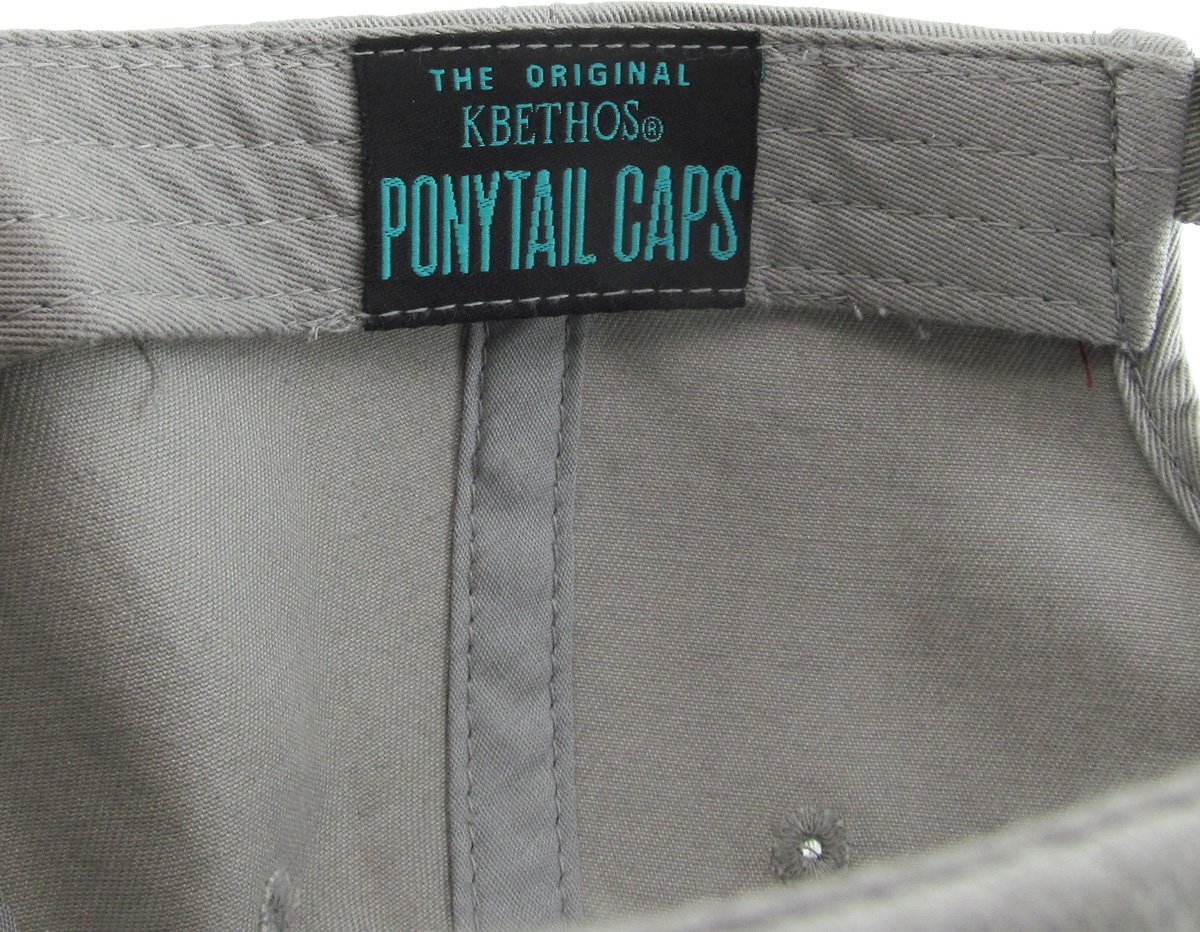 Pony-Classic LGY Classic Plain Ponytail Messy High Bun Headwear Adjustable Cotton Trucker Mesh Glitter Hat Baseball Cap (Adjustable, Light Gray Classic)