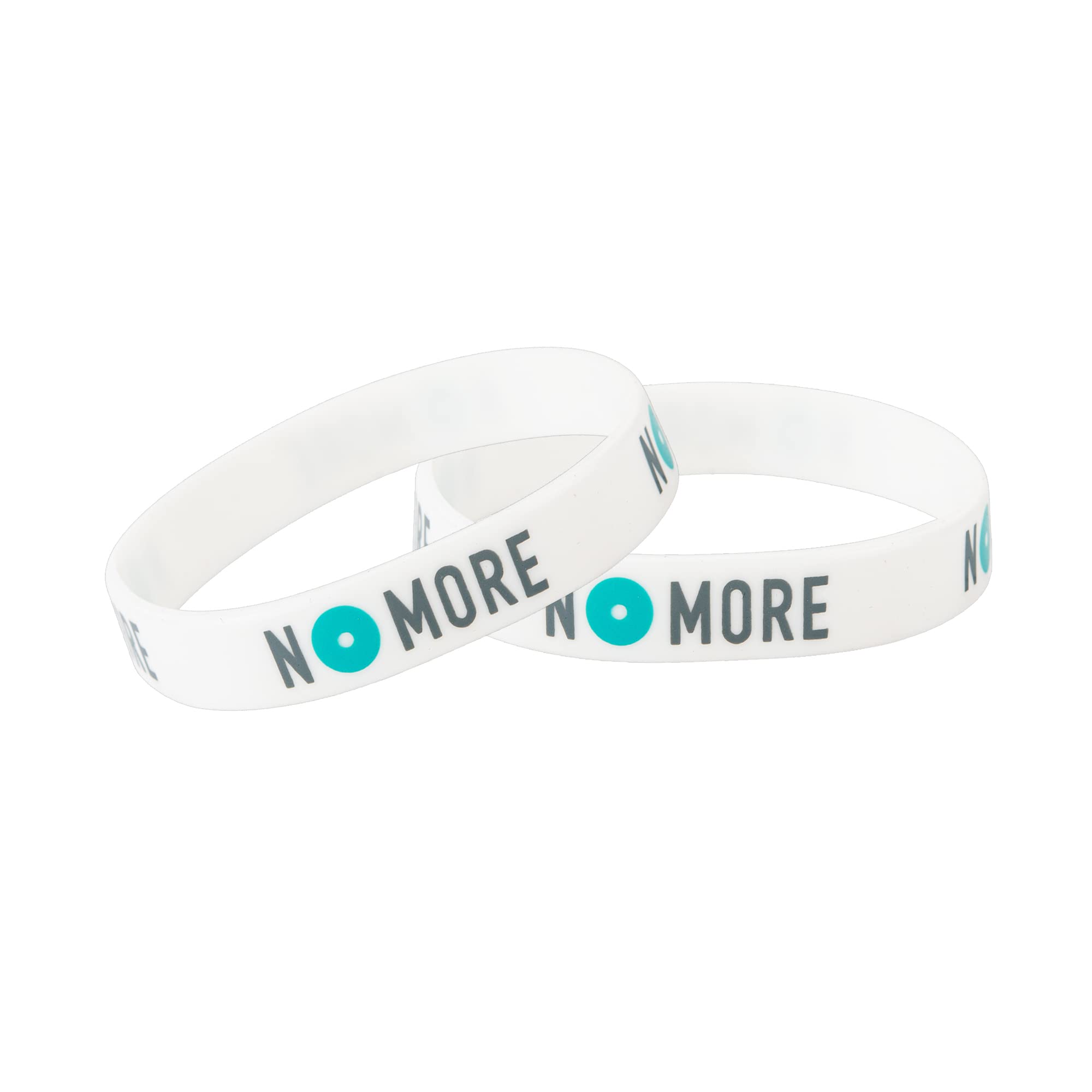 NO MORE Sexual Assault, Domestic Violence and Rape Wholesale Pack Silicone Bracelets – Perfect for Support Groups and Fundraisers- 12 Bracelets