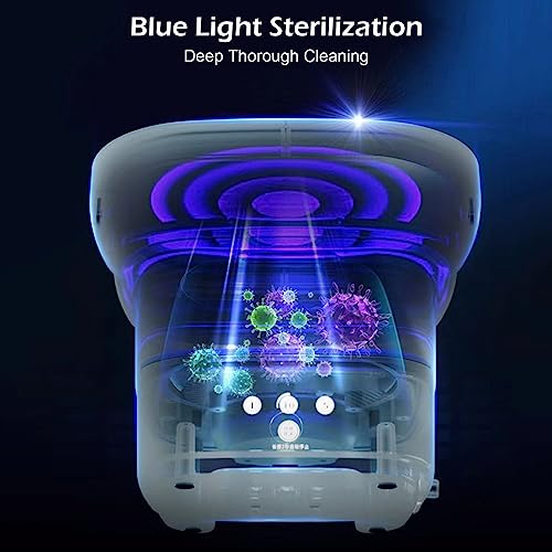 Portable Washing Machine, 6 L 3-Speed Adjustment Mini Foldable Washer with Drain Basket USB Compact Outdoor Washing Machine for Underwear, Sock, Suitable for Travel, Camping,Apartments(Green)
