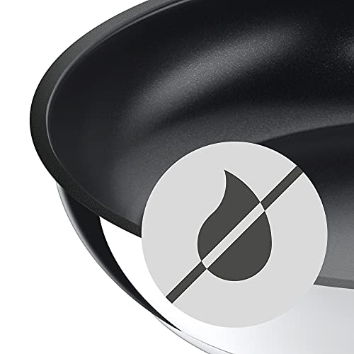 WMF Frying pan Coated Ø 24cm CeraDur Profi Pouring Rim Plastic Handle with Flame retardants Cromargan Stainless Steel CeraDur Suitable for Induction Hand wash