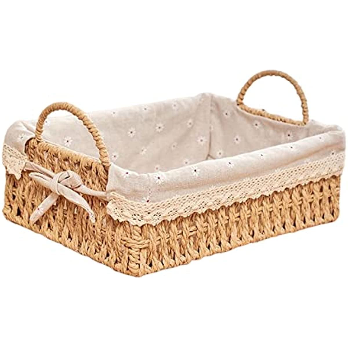 Woven Storage Baskets, Hand-woven Kitchen Organizer, Cosmetic Box for Breakfast, Vegetables, Toiletry