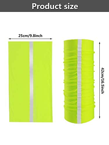 SATINIOR 8 Pieces Reflective Neck Gaiter for Men Cycling Balaclava Face Mask Cover Bandana Capuchas para el sol para Hombre Fluorescent Yellow