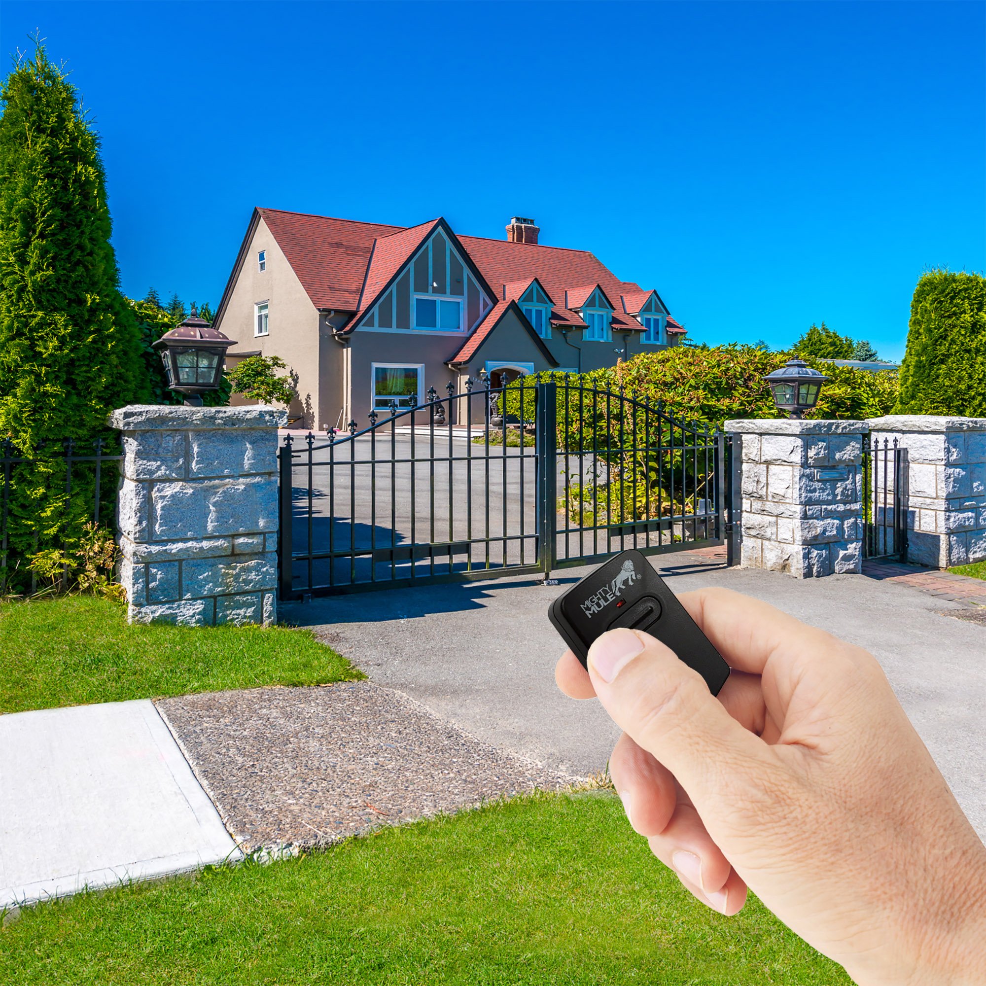Mighty Mule Single Button Gate Opener Remote (FM135) , Black