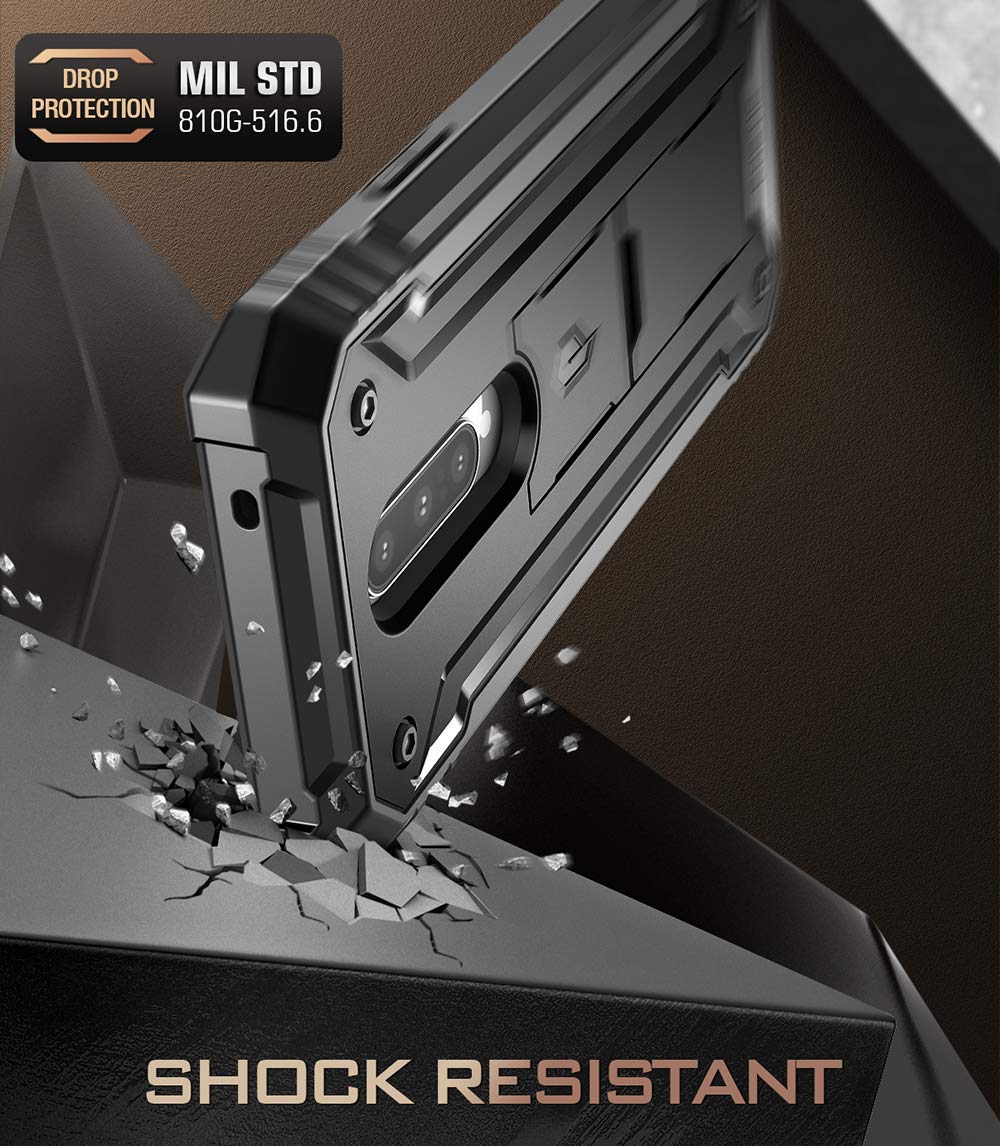 Poetic Revolution Phone Case for Oneplus 8 Case, [Not Compatible with Verizon Version] Full-Body Rugged Dual-Layer Shockproof Protective Cover with Kickstand and Built-in-Screen Protector, Black
