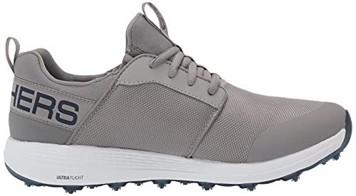 Skechers Men's Max Golf Shoe, Charcoal/Blue Sport, 10