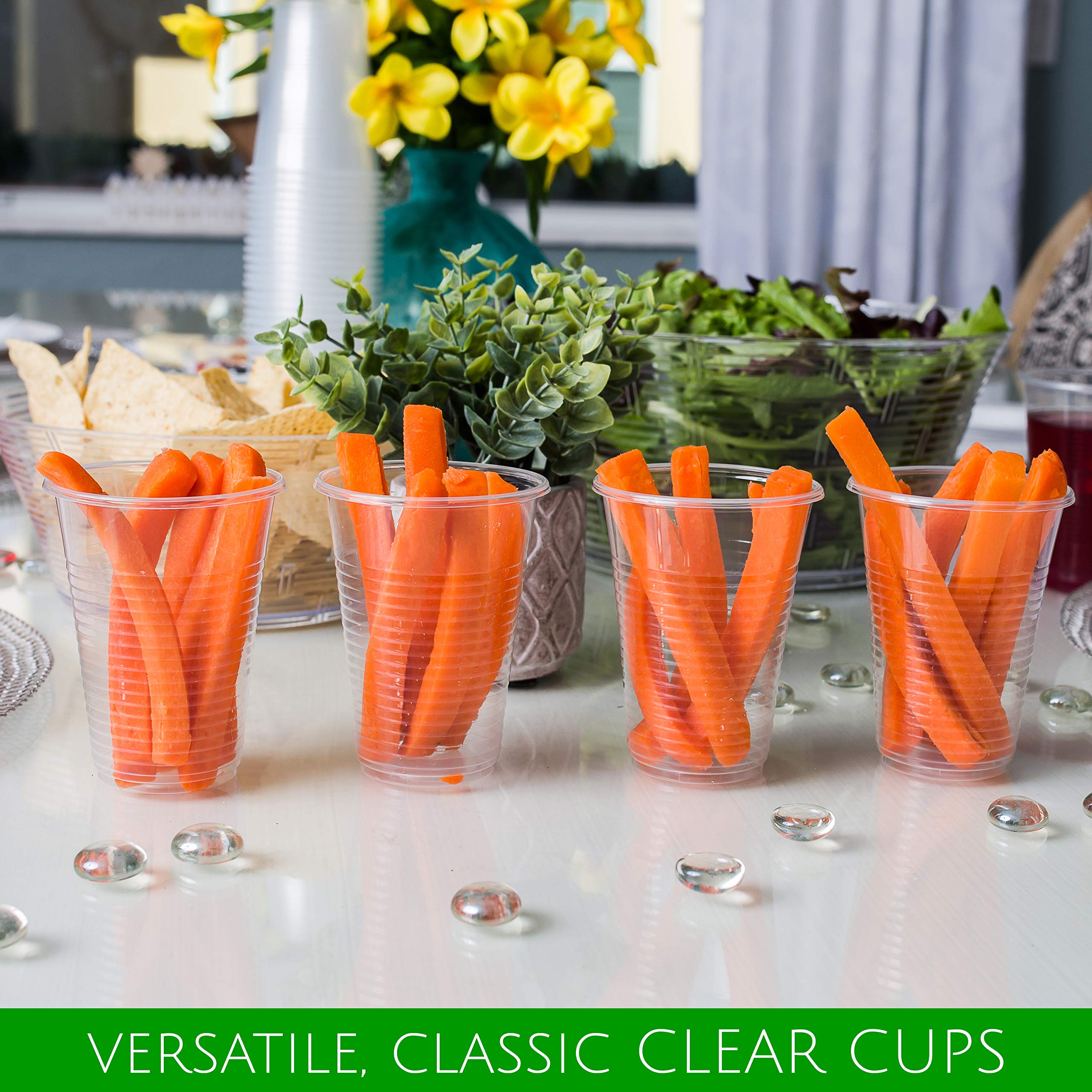 PLASTICPRO 3 oz Disposable Plastic Medium Weight Clear Drinking Cups [200 Count]