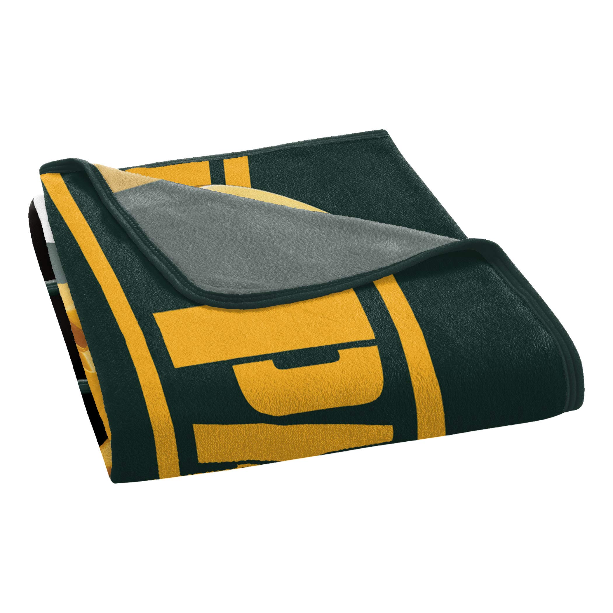 Northwest NFL Green Bay Packers 46x60 Micro Raschel Run Design RolledBlanket, Team Colors, One Size (1NFL059050017RET)