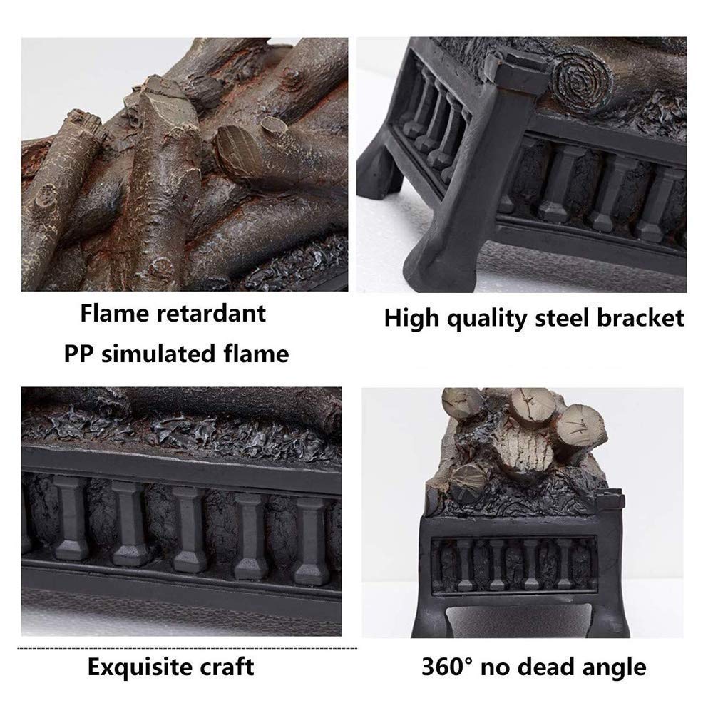 OQHAIR Electric Stove Fire Electric Fireplace Model Log Burner Effect Fire Protection Against Overheating for Quickly Heating Up A Room