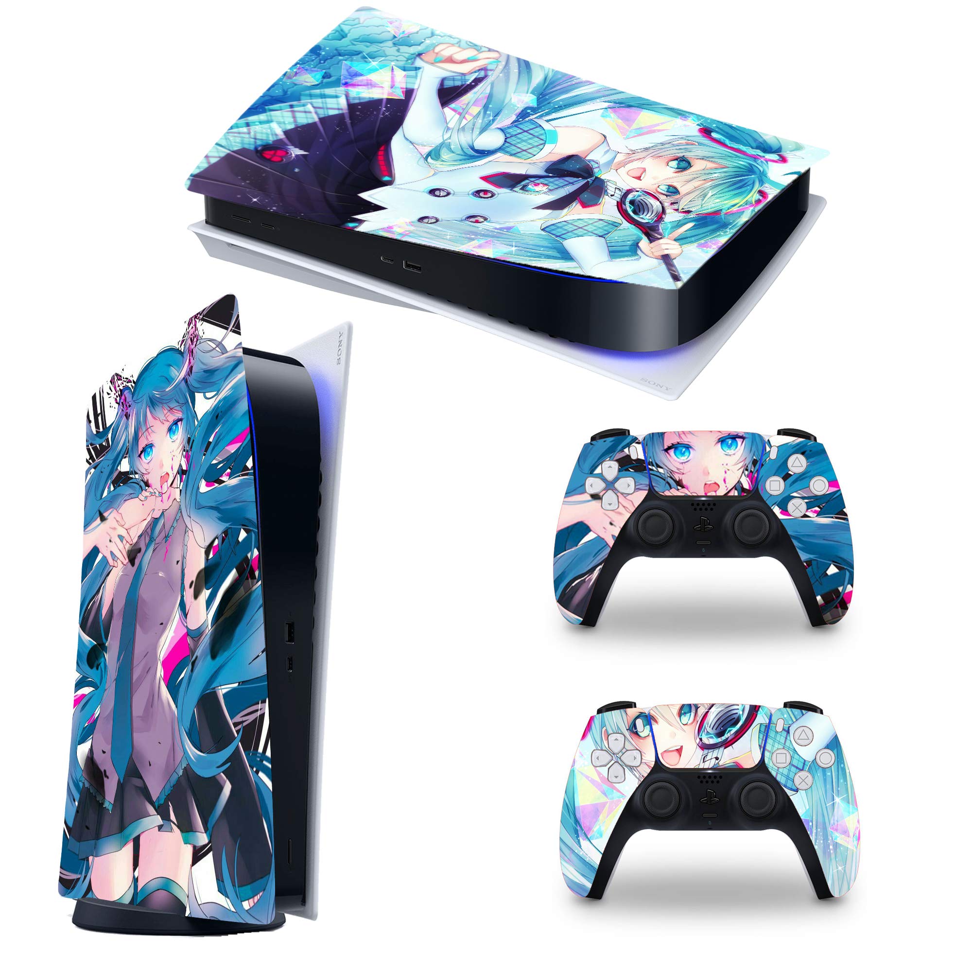 Singer Anime - PS5 Digital Edition Skin Console - PS5 Digital Edition Controller Skin Cover Vinyl Decal Protective
