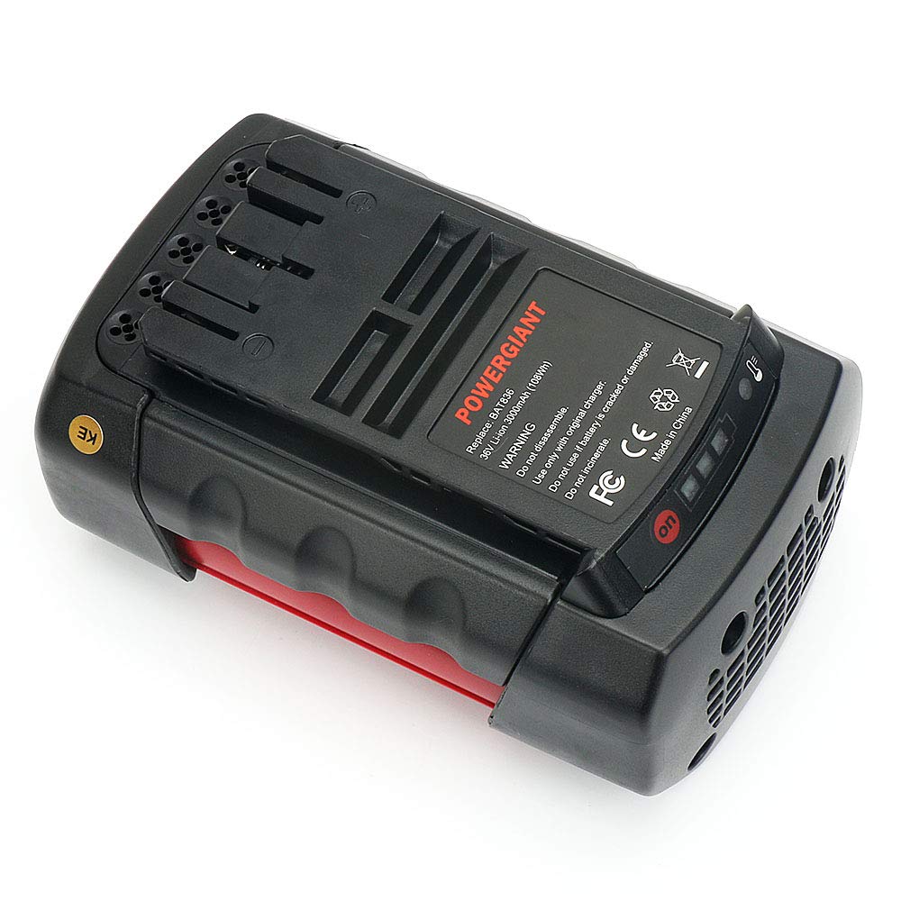 POWERGIANT 36V 3.0Ah Lithium-Ion Replacement Battery for Bosch BAT818, BAT836, 11536VSR 18636 18636-01 38636-01 GBH GKS 36 V-Li