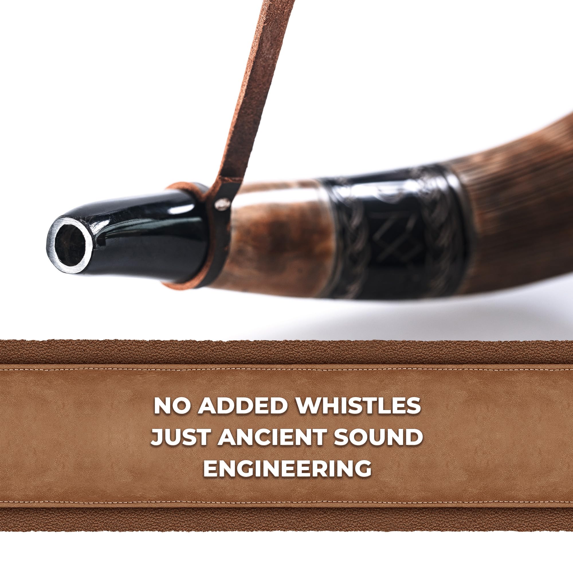Norse Tradesman Viking War Horn β 18" Blow Horn Battle Trumpet Crafted from Authentic Premium Ox Horn β A Stirring Piece of History