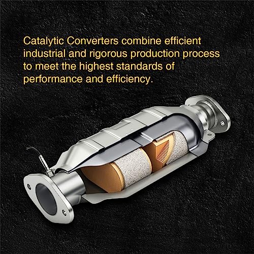 Prolenz Catalytic Converter Fit for 2012-2017 Accent Veloster 1.6L,673-891 Catalytic Converter with Protective Cover Stainless Steeland Ceramic Material