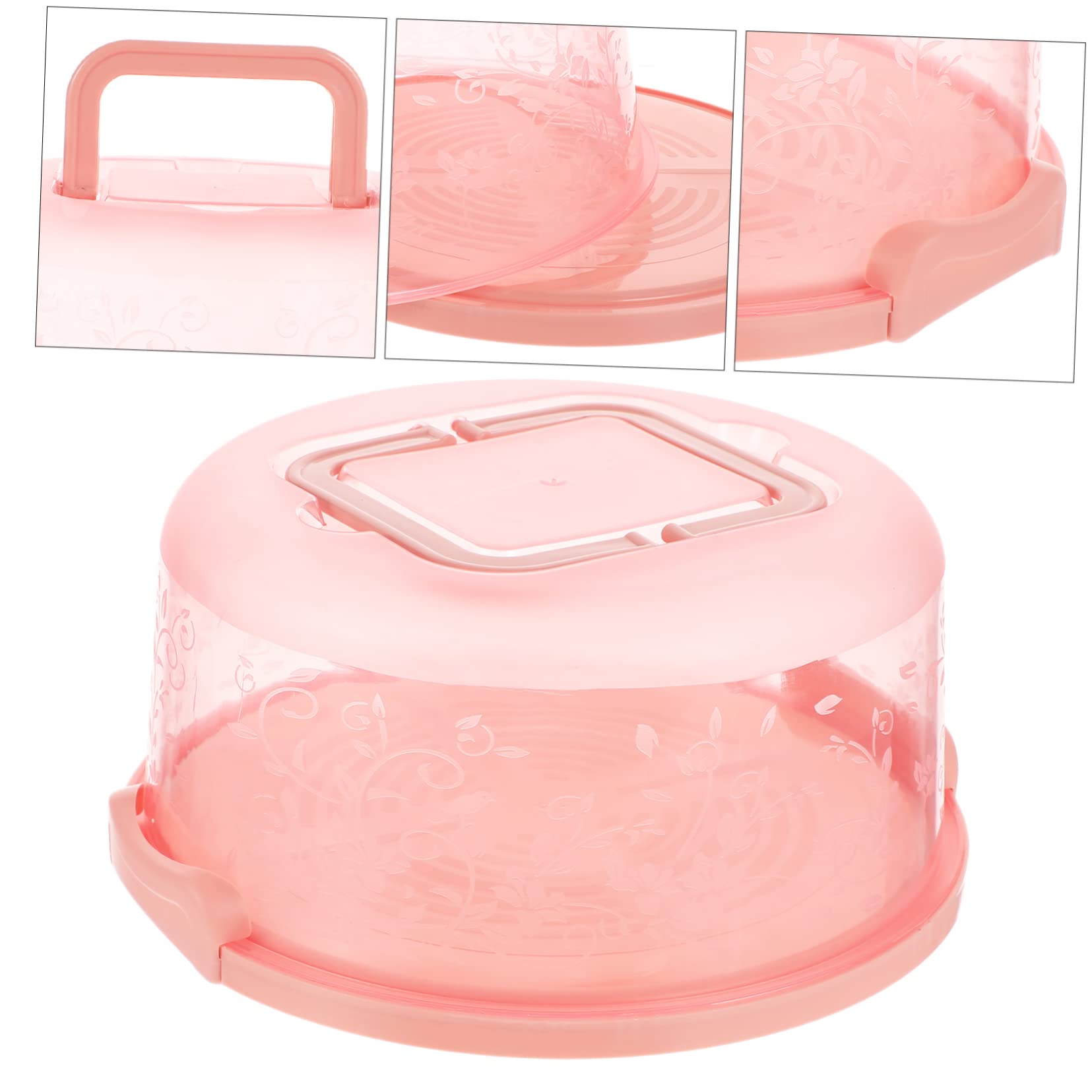 Mikinona 1Pc cake box Cake Plate cake containers with lids cake stand with dome cupcake carrier Cake Carrier with Lid travel tray Round Storage Container pp polypropylene suite bride mini