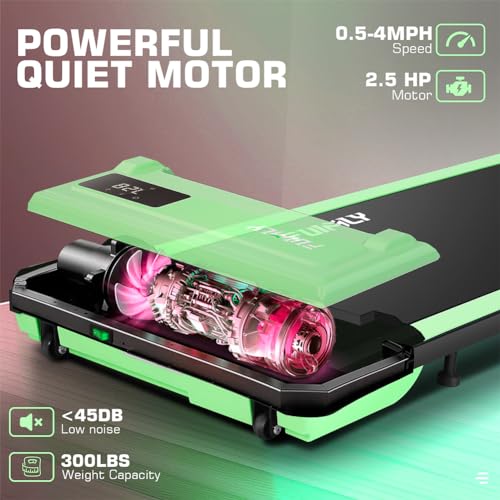 Treadmills for Home,Under Desk Walking Pad Treadmill,2-in-1 Running,Walking & Jogging Portable Running Machine with Remote Control,No Assembly Required,2024 Upgrade