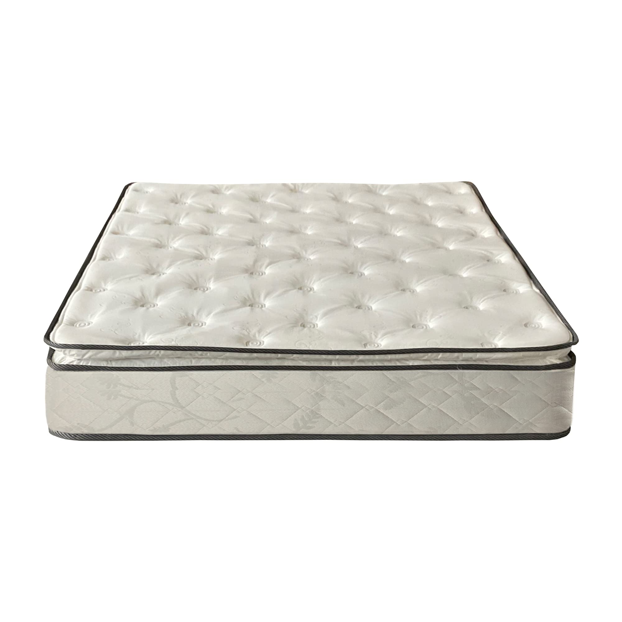 NUTAN 10-Inch Medium Plush Pillowtop Innerspring Mattress, Full,Beige