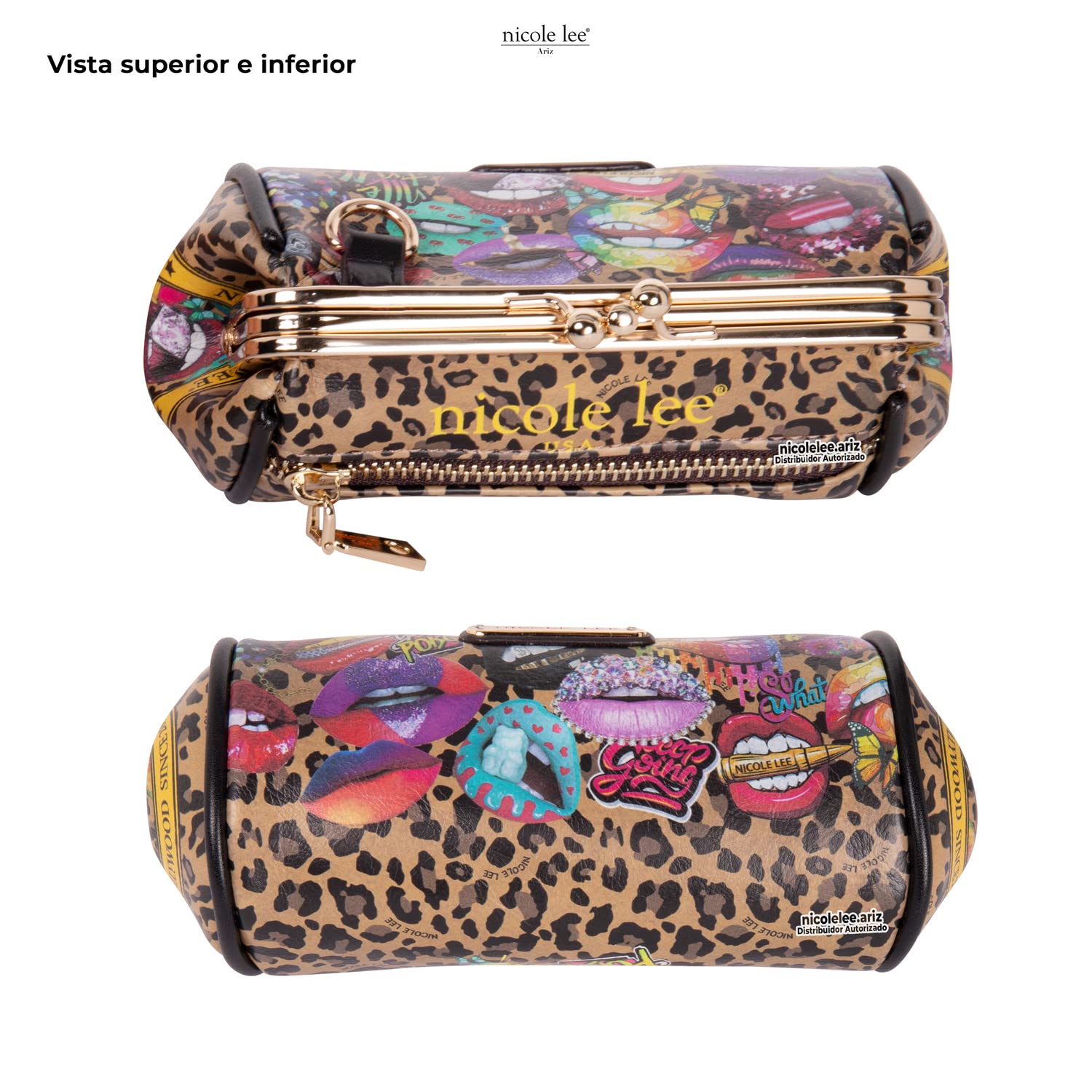 Nicole Lee Mini Kiss Lock Coin Purse Wristlet - All Emotion