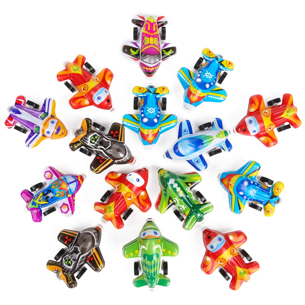PROLOSO Pull Back Toy Airplane Vehicle Playset Pull Back Plane Toy Mini Airplane Set Kids Party Favors 20 Pcs