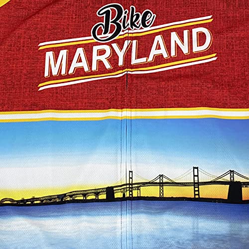 Peak 1 Sports Maryland Men's Cycling Jersey L - Men's Red
