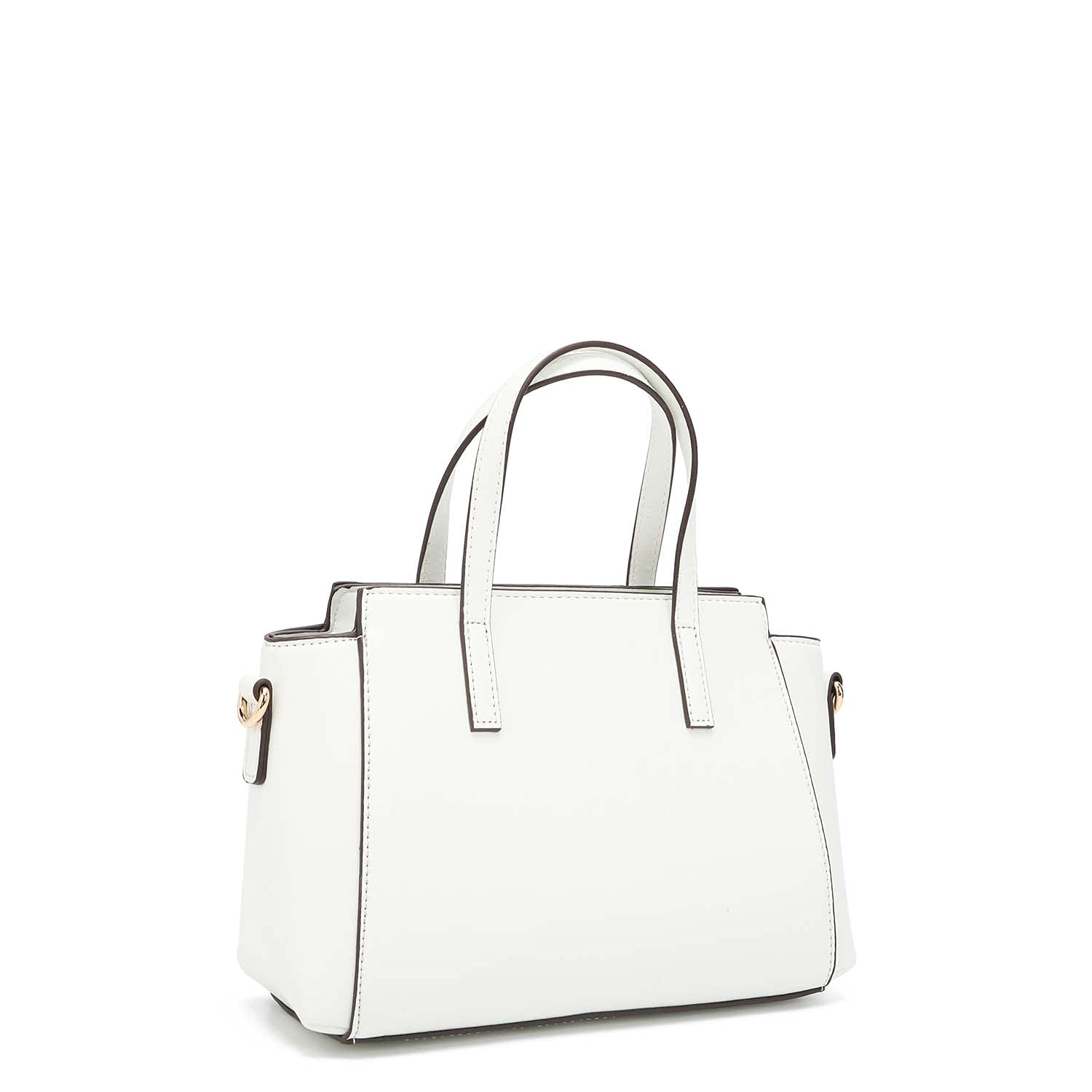 Nicole Lee Natalia 3 Piece Set (Shopper, Mini Satchel Crossbody, Clutch) (WHITE)