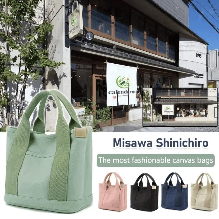 TTEDMO Large Capacity Multi-Pocket Handbag,Canvas Tote Bag with Pockets,Japanese Handmade Large Capacity Multi-Pocket Handbag (Pink,Crossbody)