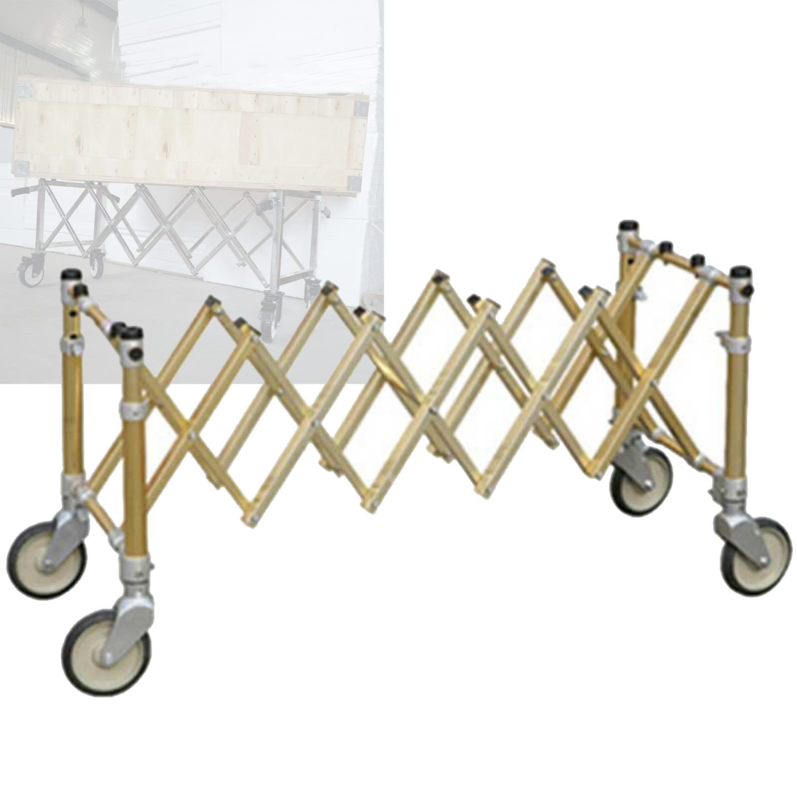 ZANNZA Funeral Stretcher Church Truck Coffin Rack Cart, High Load Aluminum Alloy Coffin Rack Folding Cart for Funeral, Foldable Propeller,D