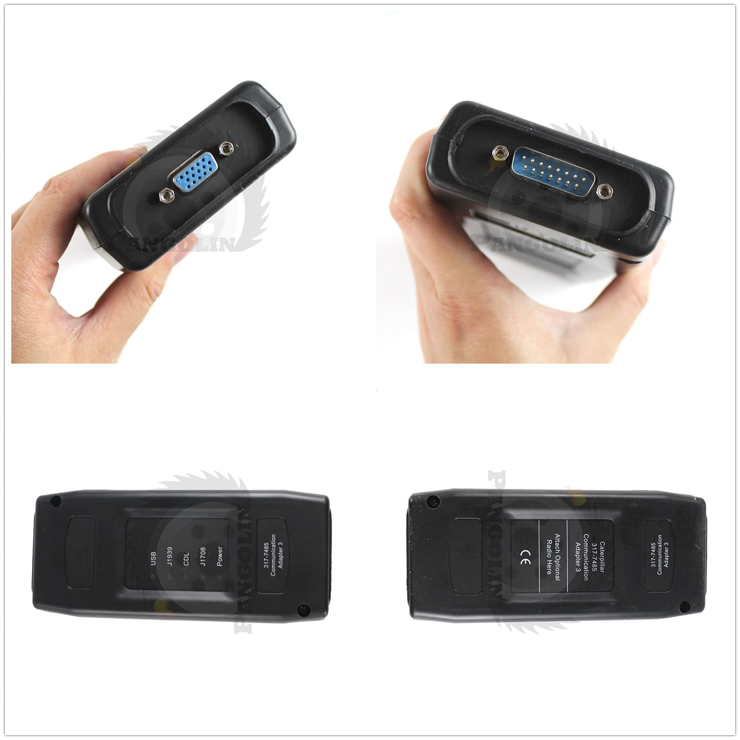 PANGOLIN ET-3 III 317-7485 3177485 Communication Diagnostic Adapter Diagnostic Tool 2019A Version for Heavy Equipment(6 pins line and 9 pins line) Black