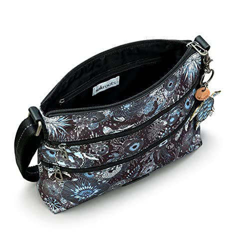 Sakroots Artist Circle Basic Crossbody in Eco Twill, Adjustable Crossbody Strap, Midnight Seascape
