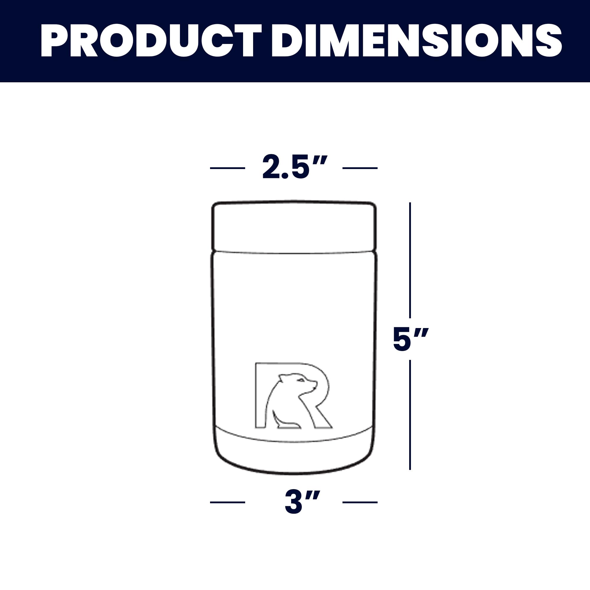 RTIC Can Cooler Insulated, Beer, Beverage, Soda Can Cooler with Lid, Stainless Steel Metal, Double Wall Insulation Coozie for Cans, Sweat Proof, 12oz, Slate Blue