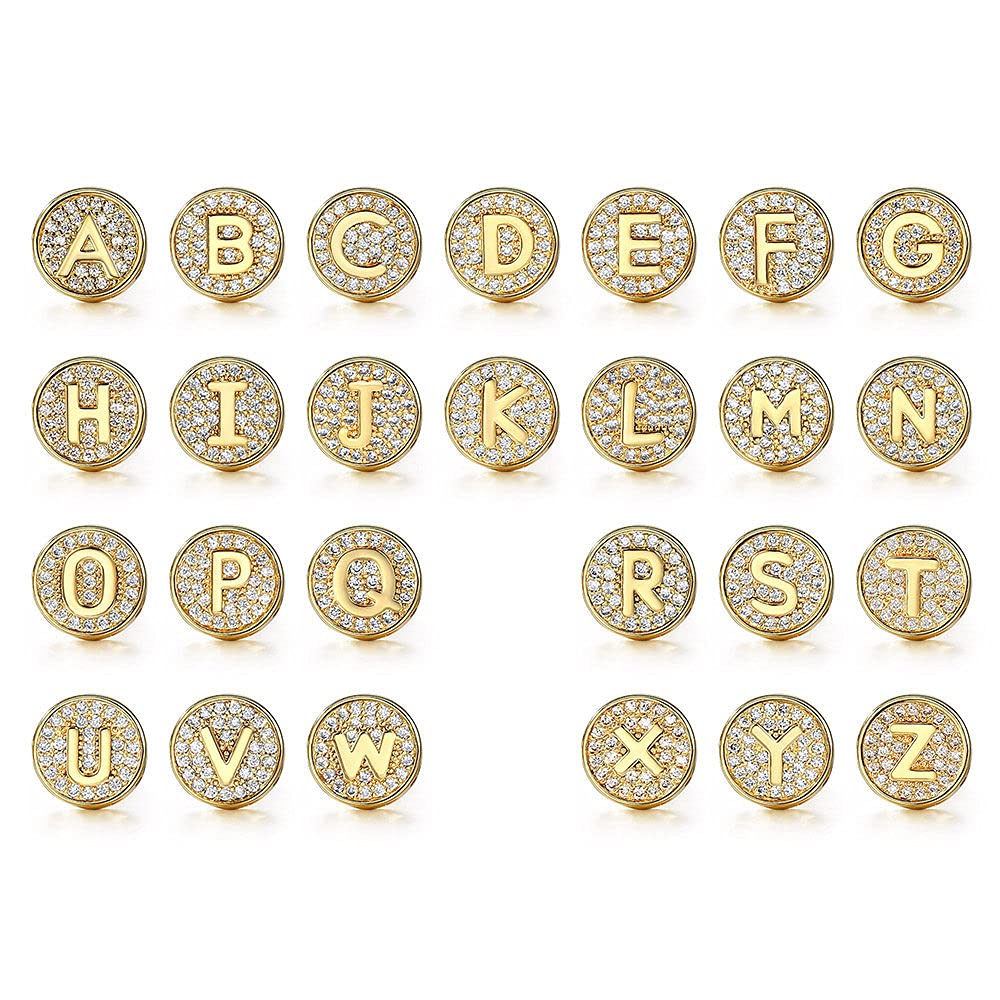 Trendsmax K Initial Letter Stud Earrings for Women Gold Plated Alphabet CZ Stud Earrings